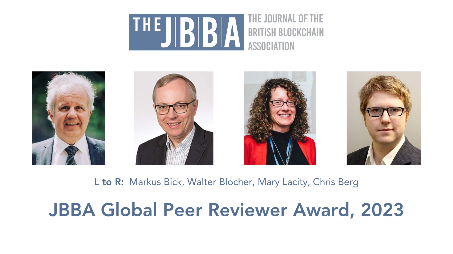 JBBA announces Recipients of 2023 Global Peer Reviewer Awards - BBA