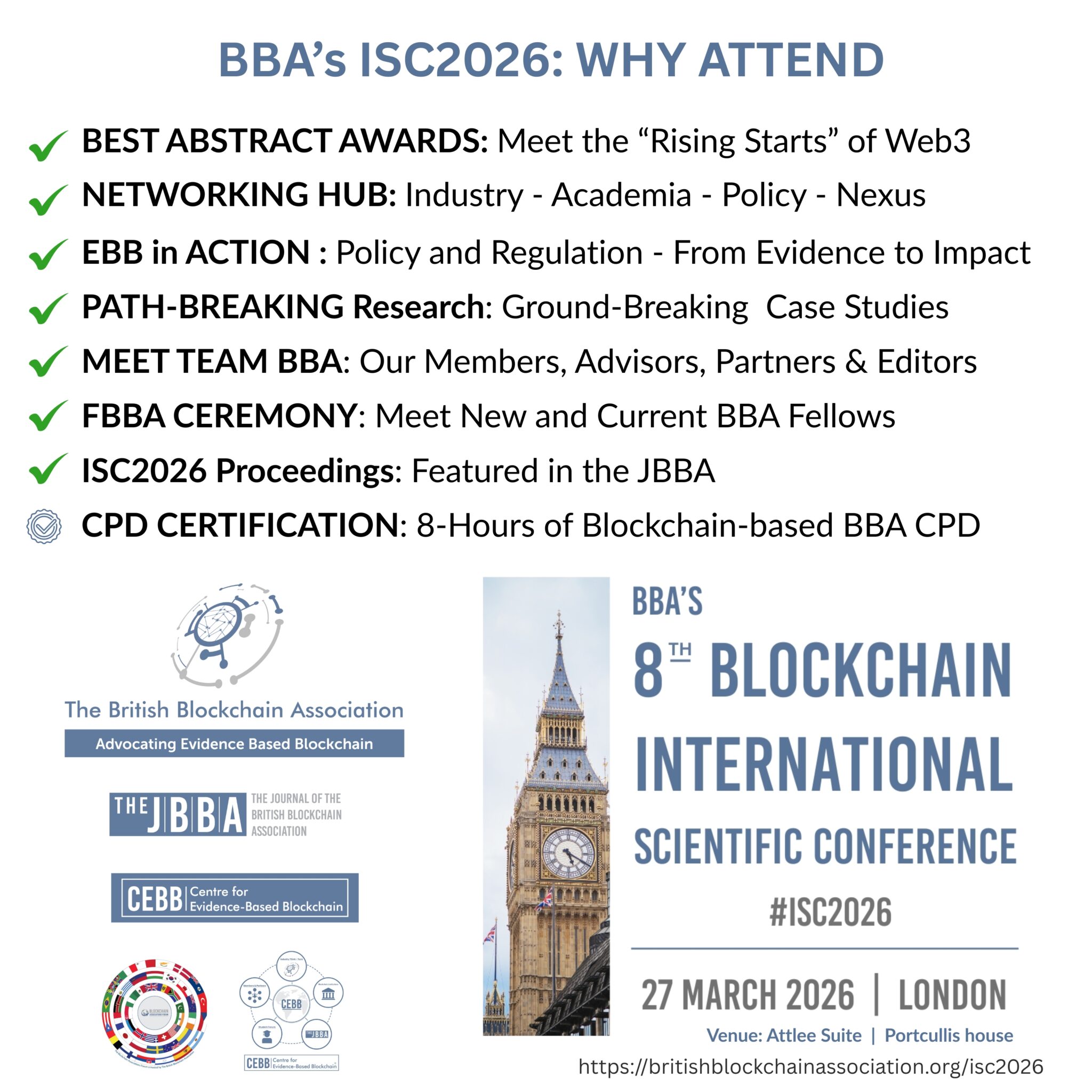 8th Blockchain International Scientific Conference ISC2026, London - BBA